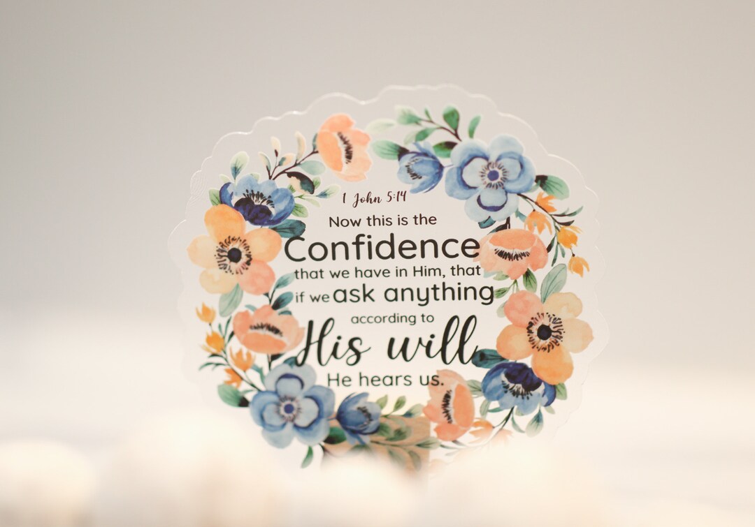 Christian Sticker, Bible Verse Label, Car Decal, Floral Sticker, Die ...
