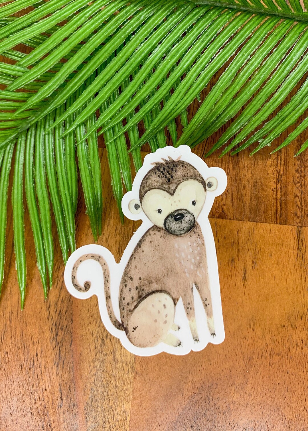 Monkey Sticker, Wildlife Decal, Safari Animals Sticker, Jungle Label ...