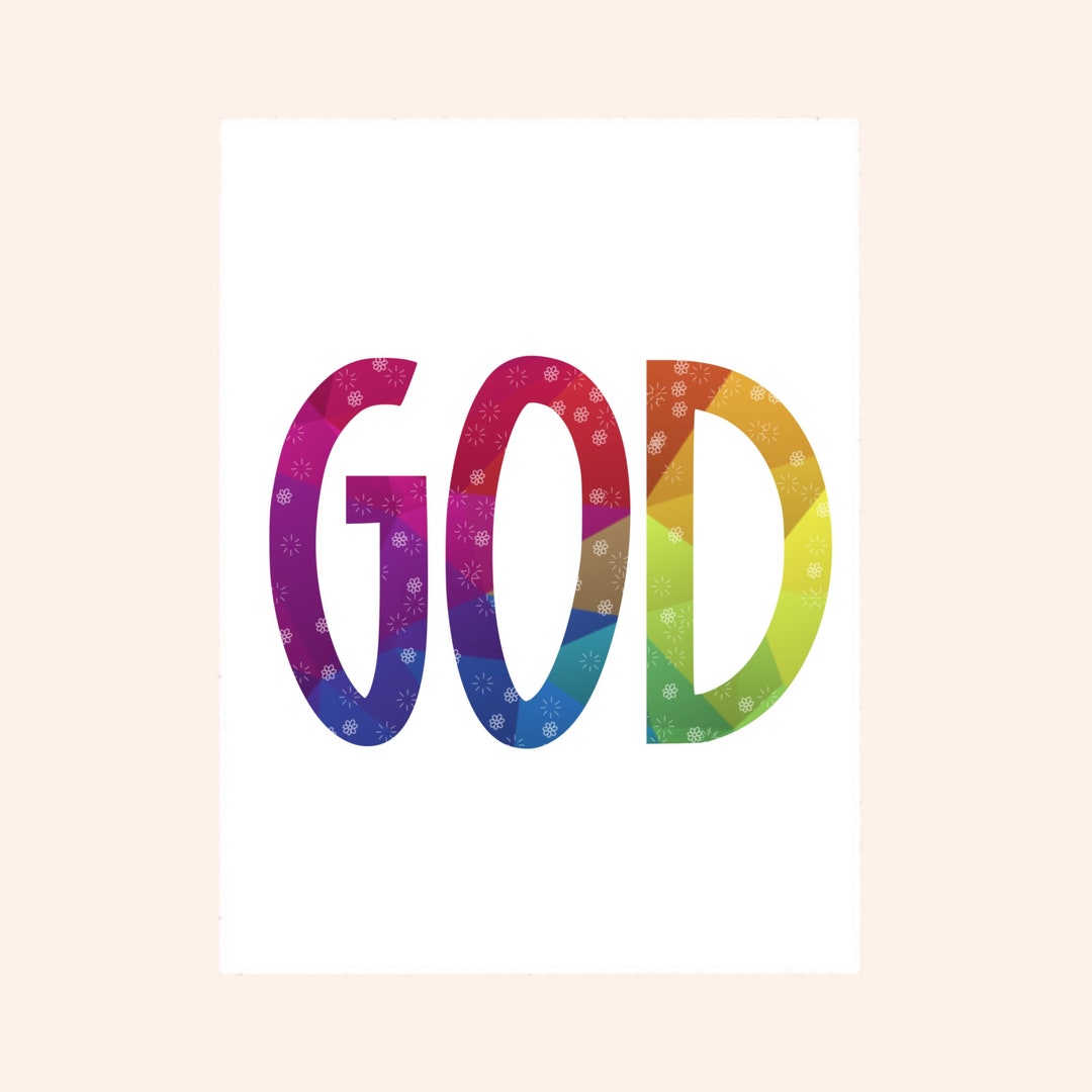 Rainbow God Sticker: Waterproof Christian Decal - Etsy