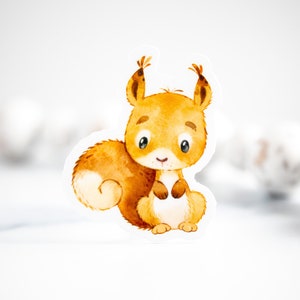 Cute Squirrel Sticker, Kawaii Animal Sticker, Chibi Squirrel Decal ...