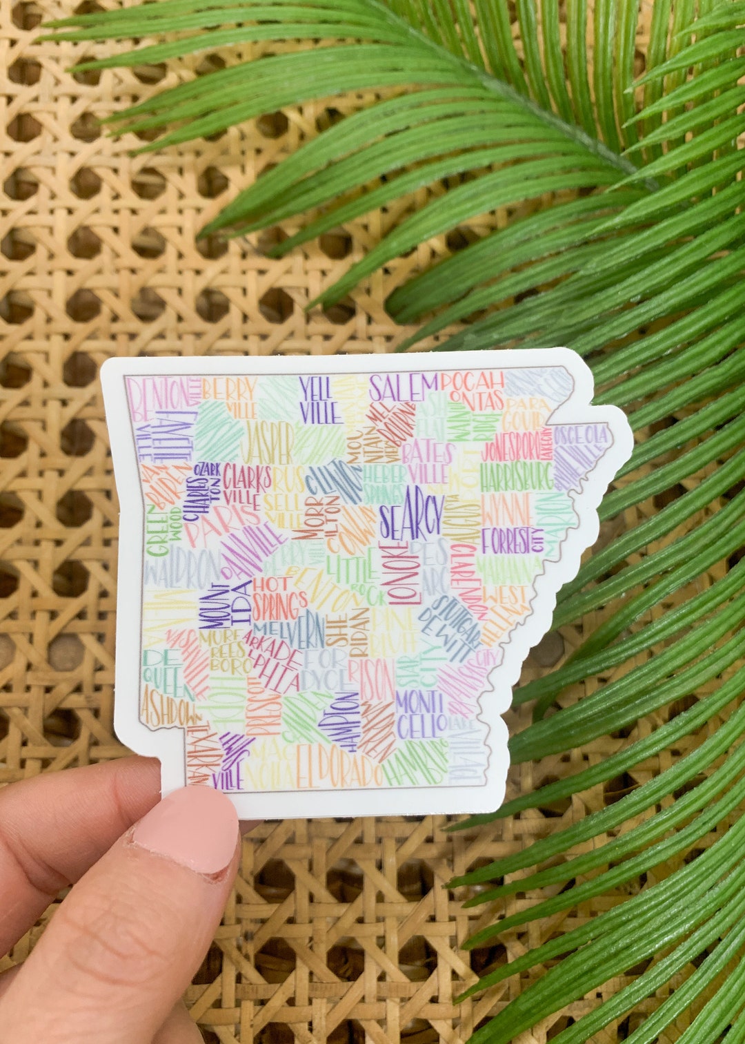 Arkansas Sticker, Die Cut Arkansas Decal, State Map Decal, Vinyl ...