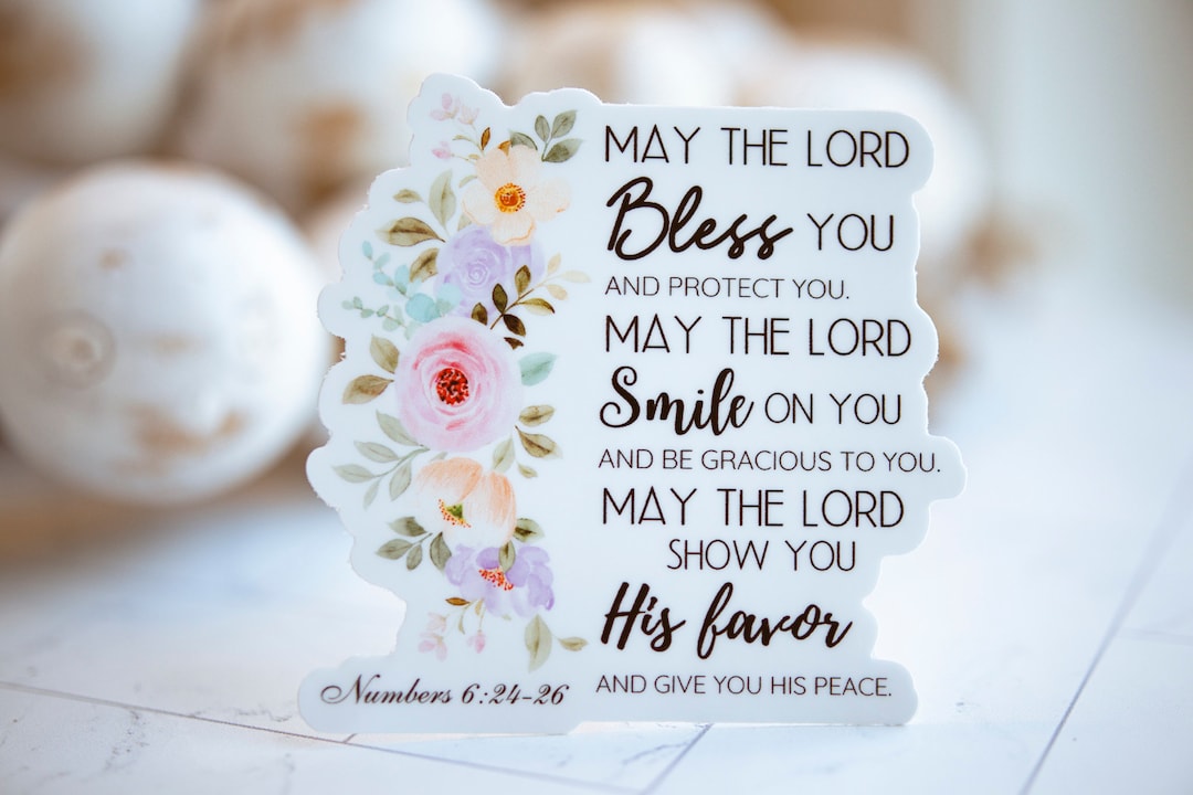 May the Lord Bless You and Protect You Sticker, Catholic Sticker ...