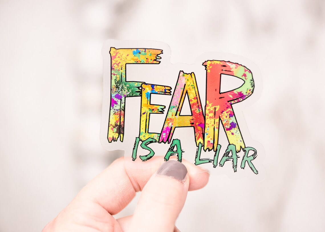 Christian Quote Sticker Fear is A Liar Sticker Christian - Etsy