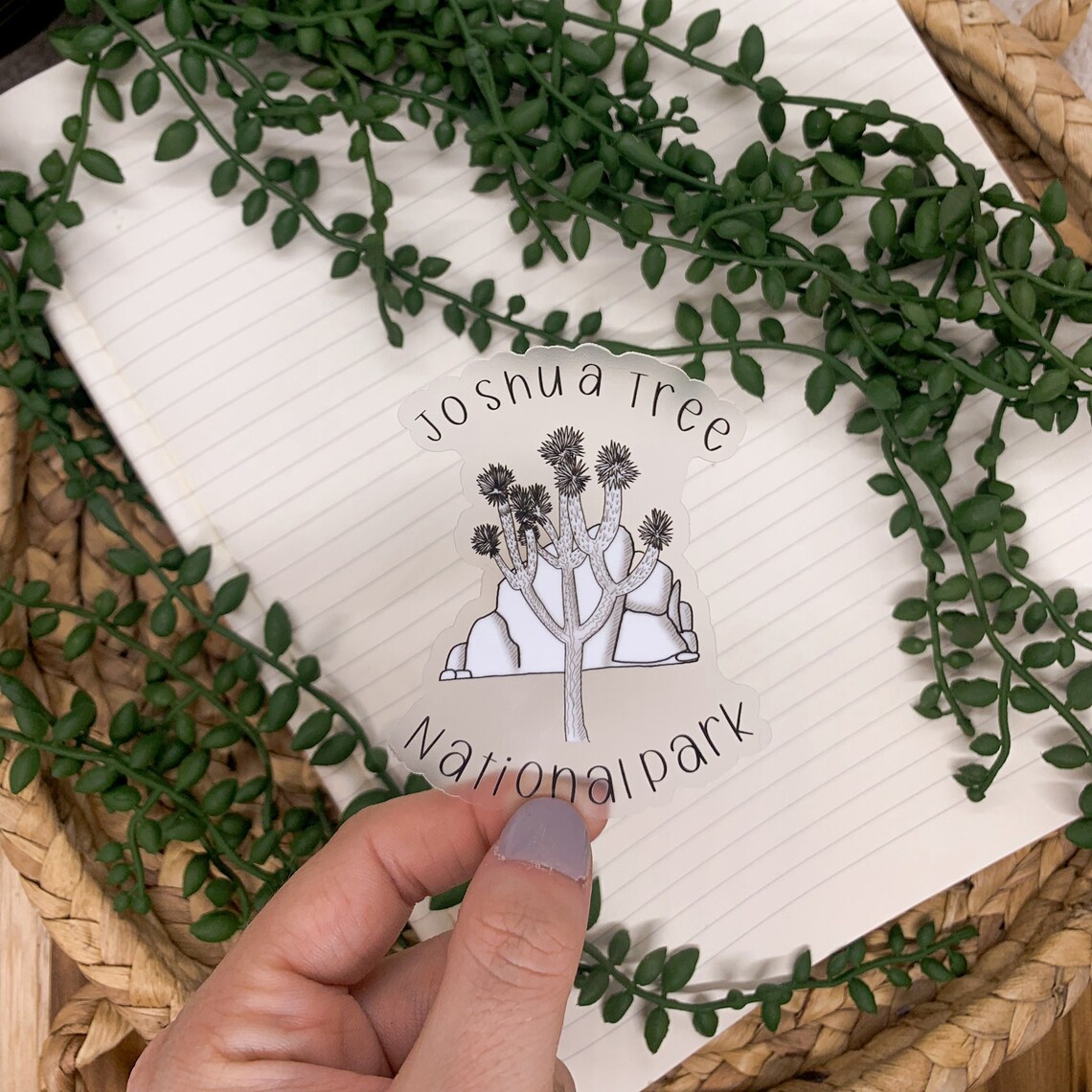 Joshua Tree Sticker National Park Label Vinyl Sticker Clear - Etsy