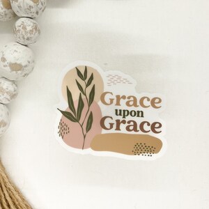 Grace Upon Grace Sticker, Christian Sticker, Water Bottle Sticker ...