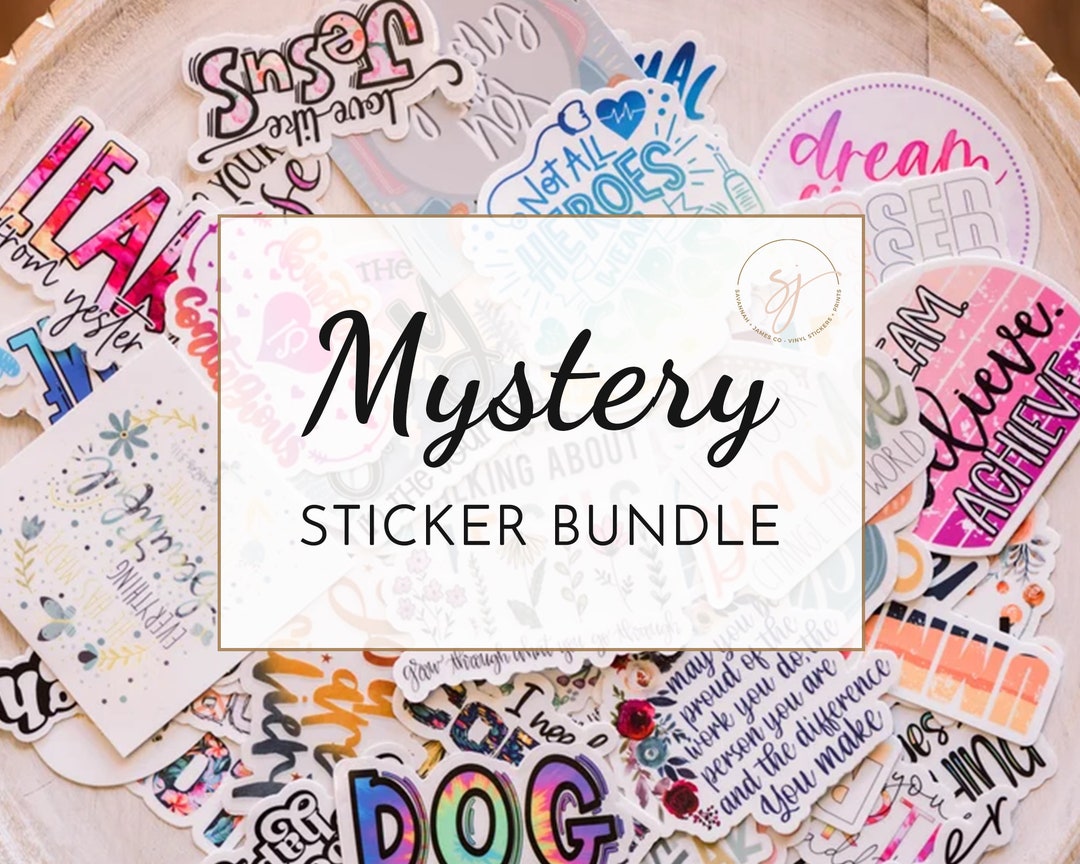 100 Stickers Mystery Pack, Surprise Mystery Box, Waterproof Labels ...