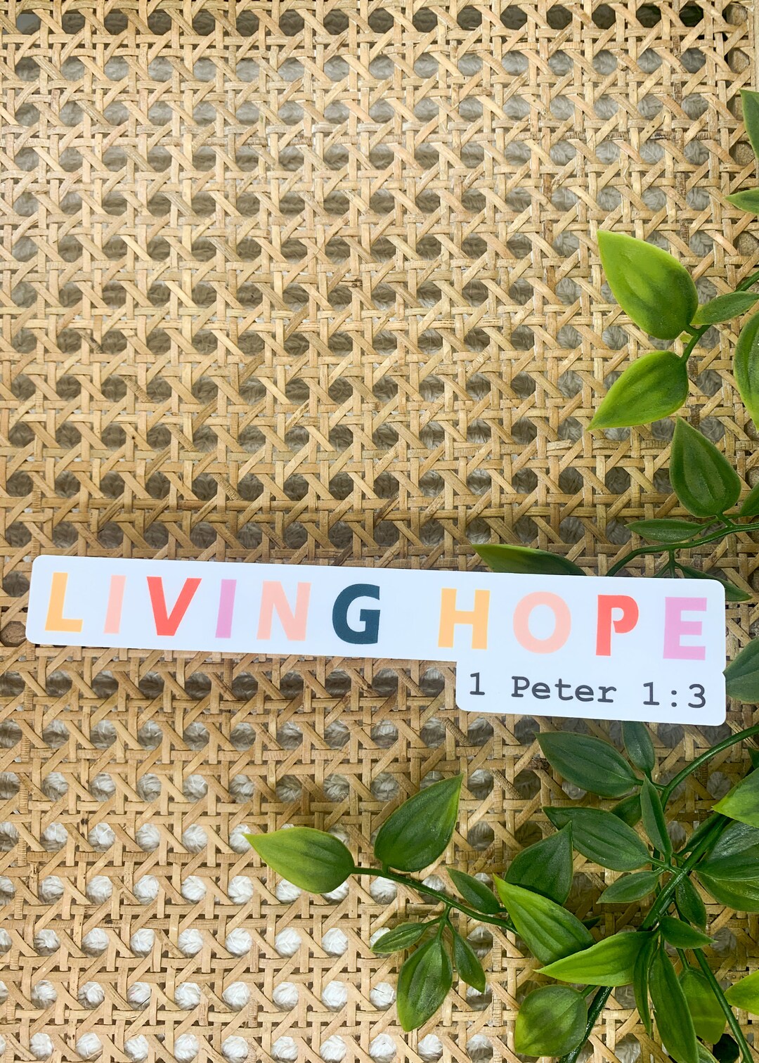 Living Hope Sticker, Peter 1:3 Decal, Christian Label, Die Cut Stickers ...