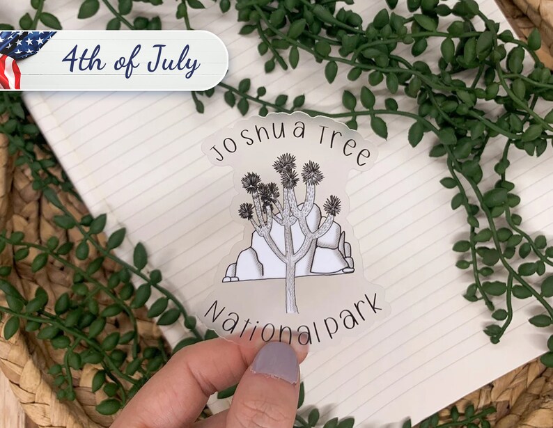 Joshua Tree Sticker National Park Label Vinyl Sticker Clear - Etsy