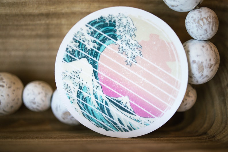 Ocean Wave Vinyl Sticker: Waterproof Beach Car Decal - Etsy