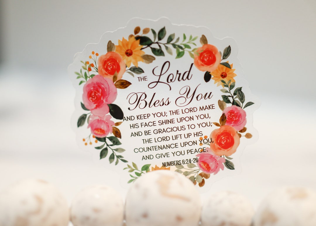 Bible Verse Sticker, the Lord Bless You Sticker, Religious Decal ...