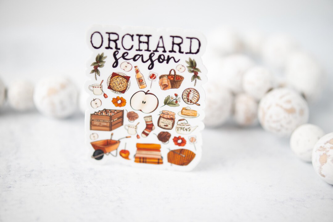 Orchard Season Sticker, Fall Vibes Sticker, Autumn Decal, Bumper Decal ...