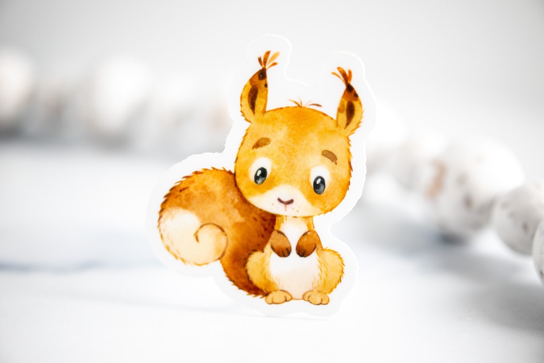 Cute Squirrel Sticker, Kawaii Animal Sticker, Chibi Squirrel Decal ...