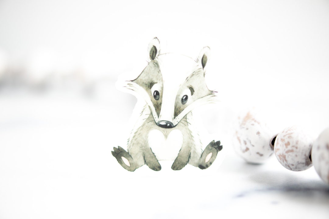 Chibi Raccoon Sticker, Trash Panda Decal, Woodland Nursery Sticker ...