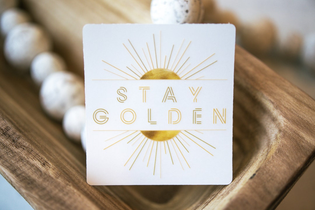 Sun Car Decal, Stay Golden Sticker, Bumper Sticker, Waterproof Label ...