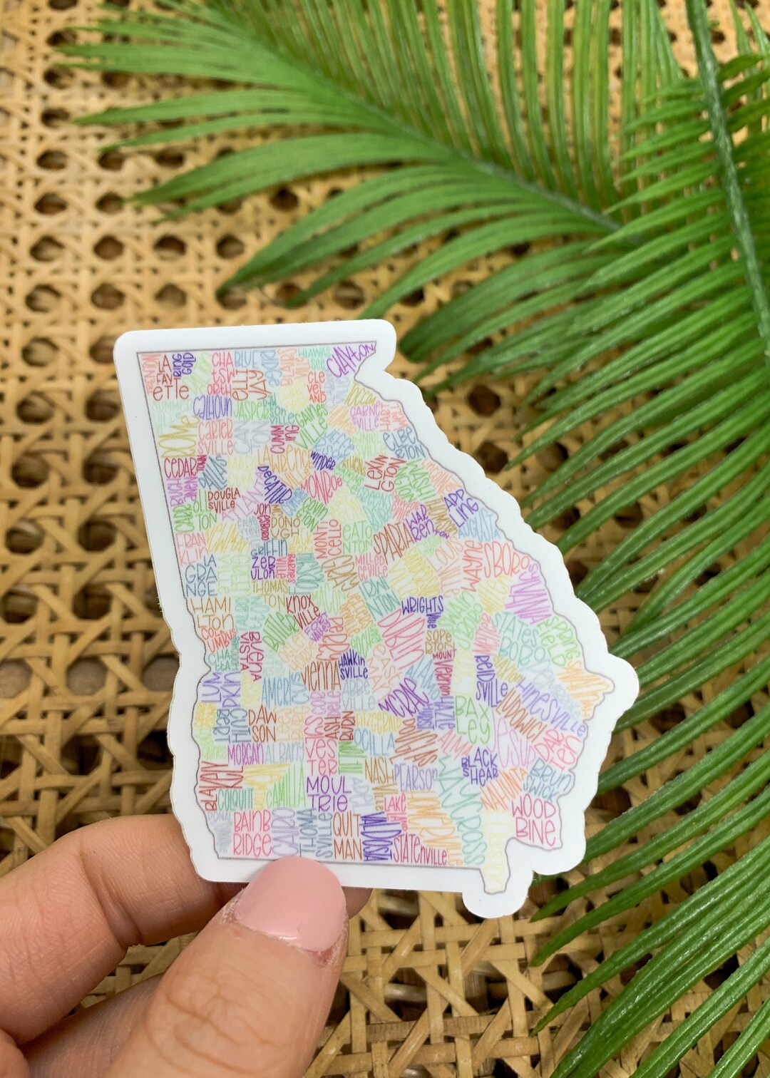 Georgia State Stickers, Map of America Label, Georgia Decal, USA ...