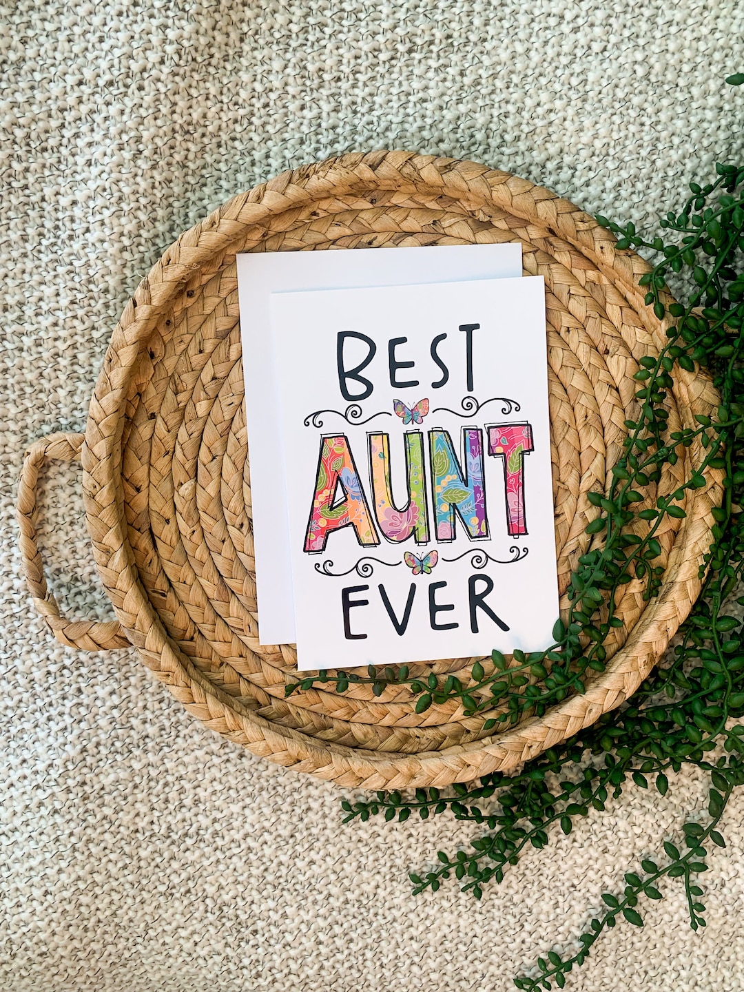 Best Aunt Card, Printed Appreciation Card, Aunt Gift Card, Blank ...