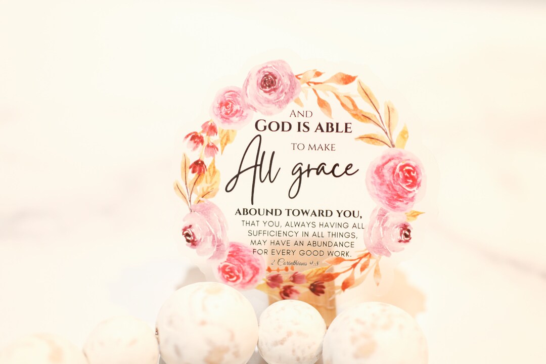 Grace Sticker, Floral Decal, Car Decal, Flower Sticker, Bright Decal ...