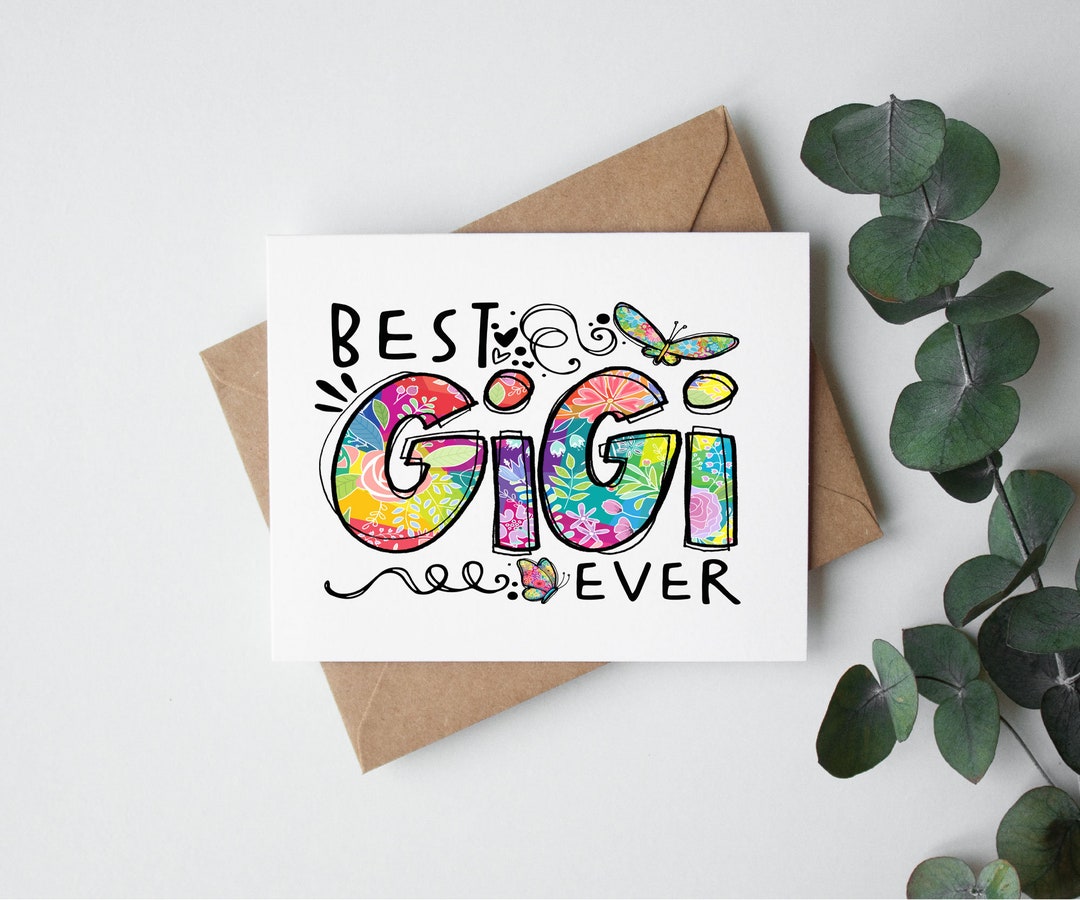 Best Gigi Ever Card, Granny Gift, Grandma Greeting Card, Glossy Card ...