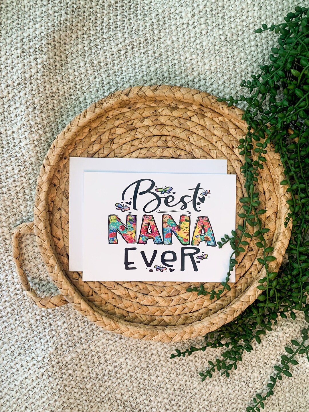 Best Nana Card, Printed Appreciation Card, Nana Gift Card, Blank ...