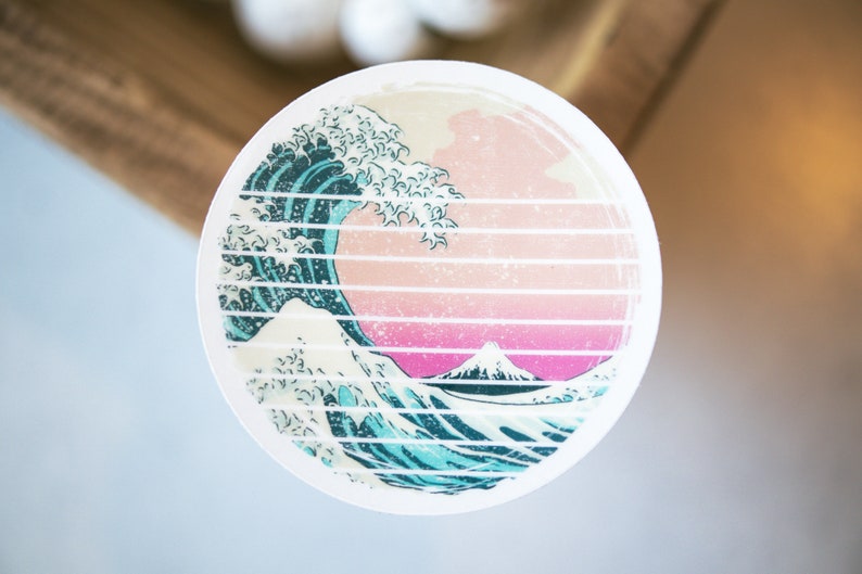 Ocean Wave Vinyl Sticker: Waterproof Beach Car Decal - Etsy