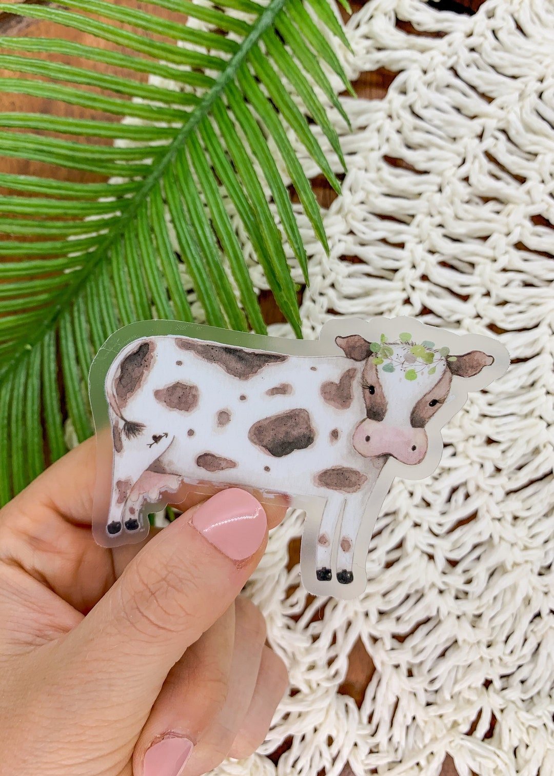 Cute Cow Sticker, Car Decal, Farm Animal Decal, Mini Sticker, Kawaii ...