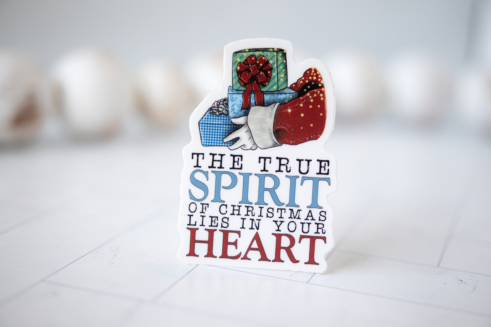The True Spirit of Christmas Lies in Your Heart Sticker, Christian ...