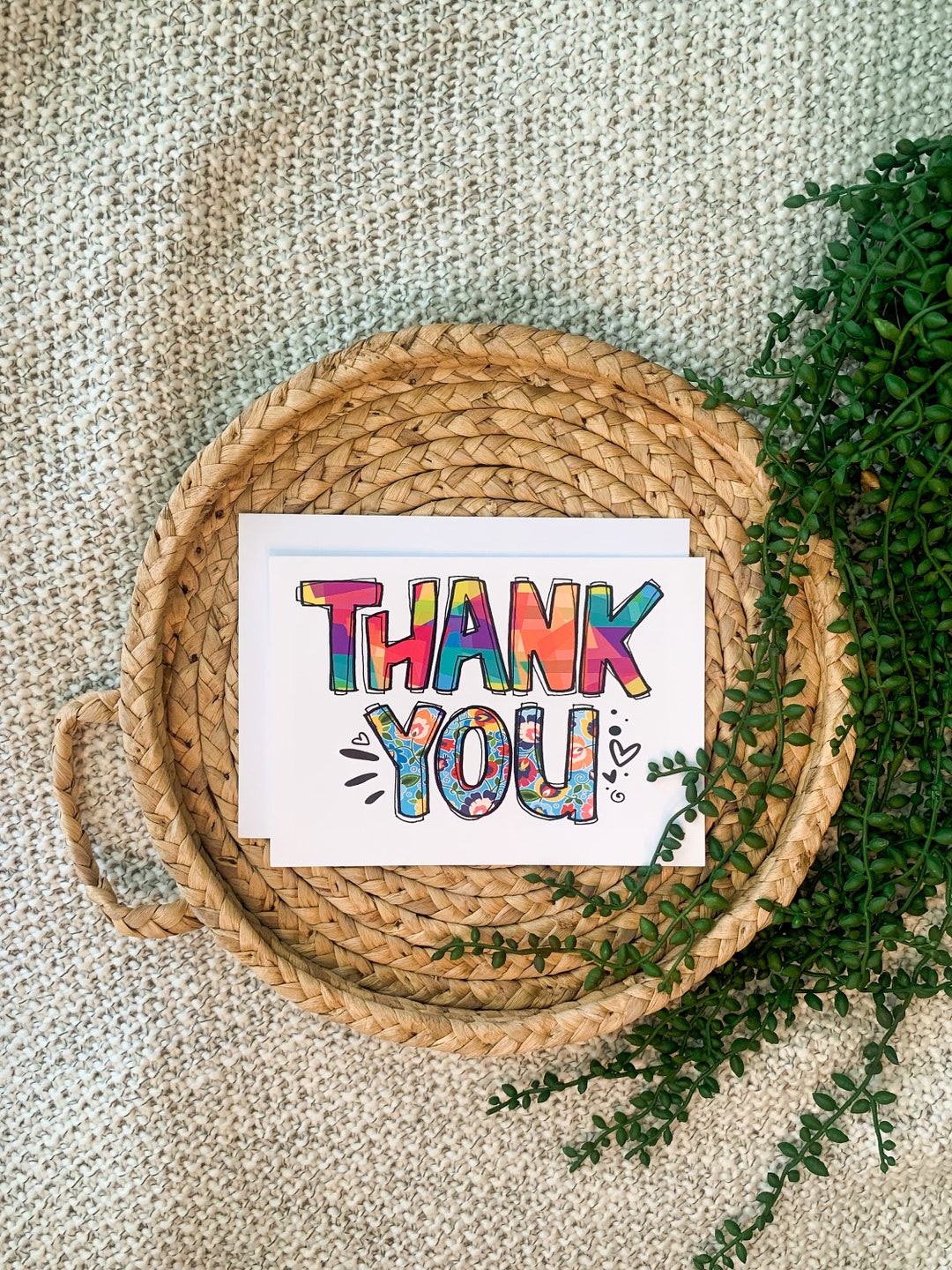 Thank You Card, Gratitude Card, Appreciation Card, 5" X 7" Greeting ...