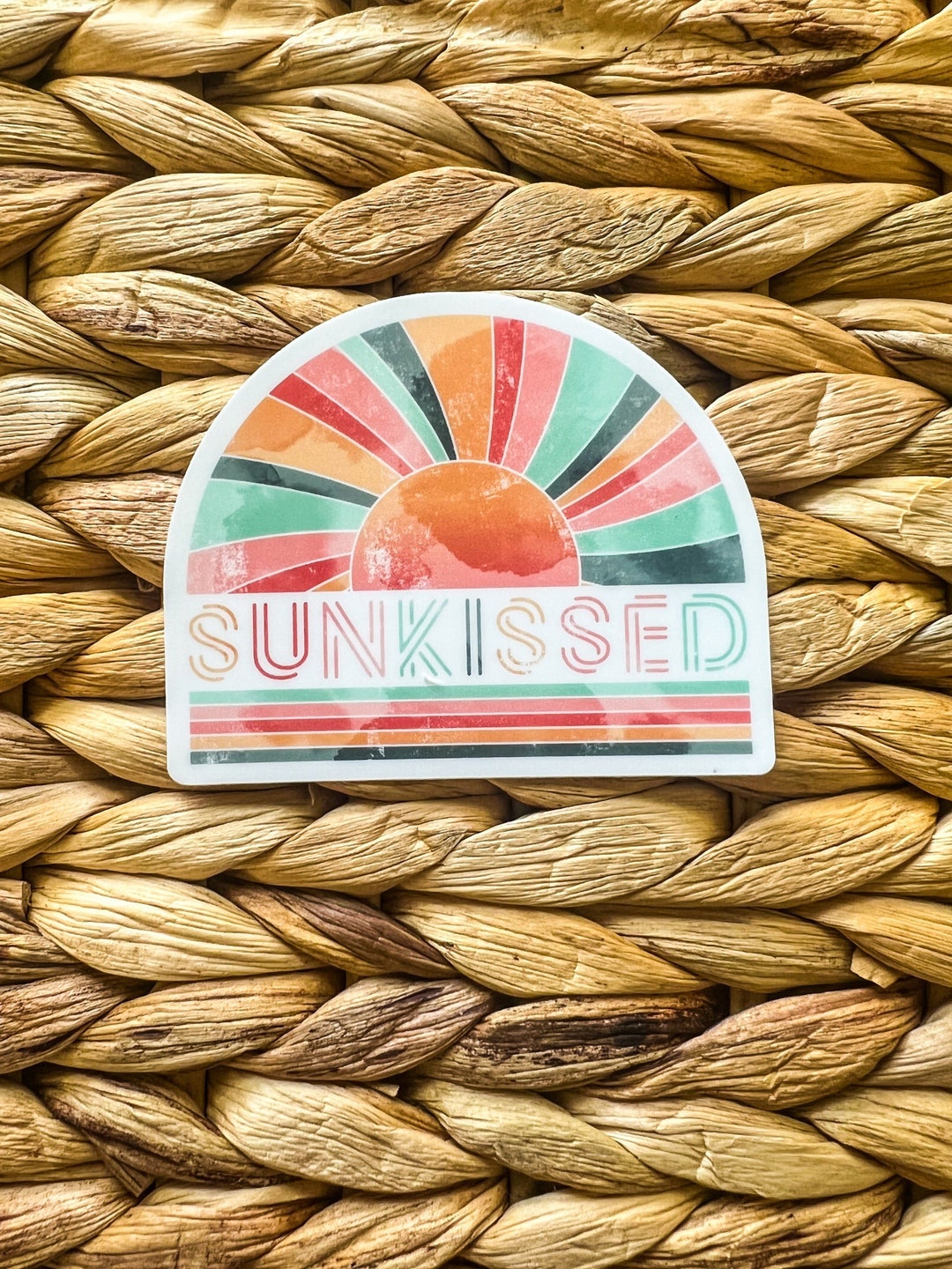 Sunset Sticker, Sunkissed Decal, Vinyl Label, Retro Sticker, Tumbler ...