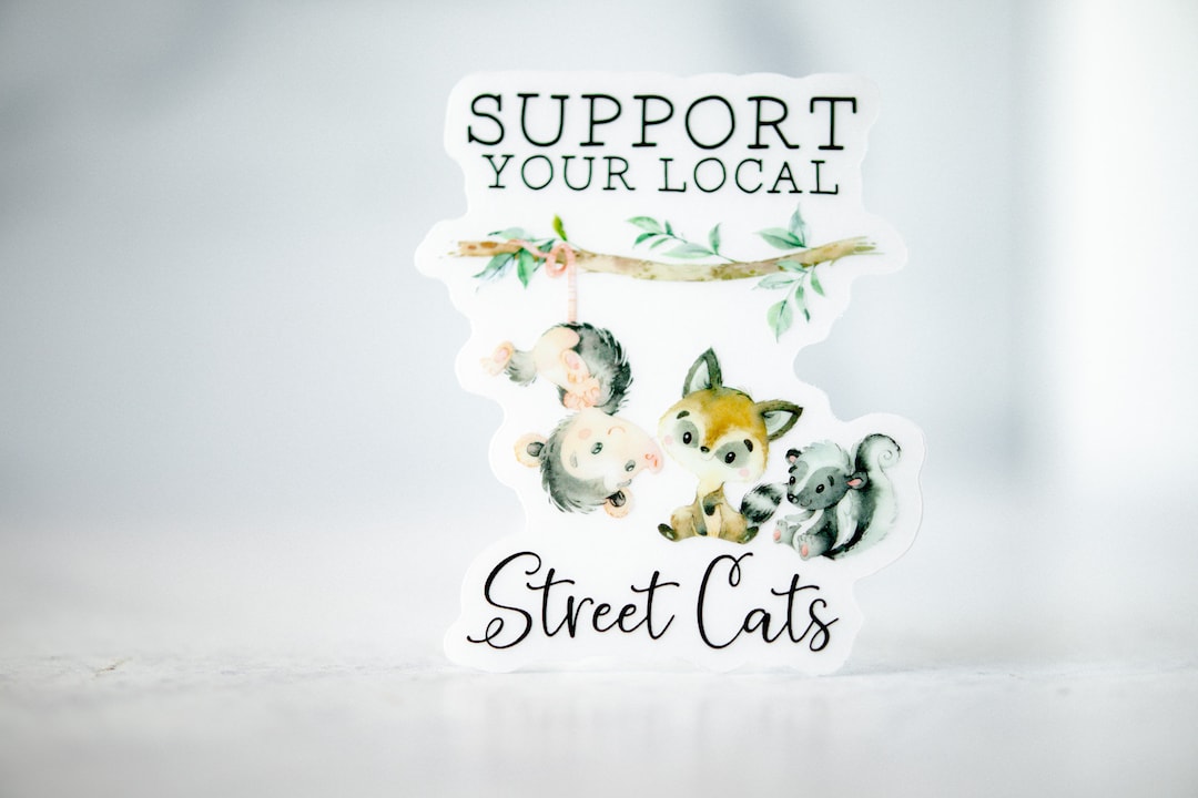 Support Your Local Street Cats Sticker, Animal Lover Gift, Every Life ...