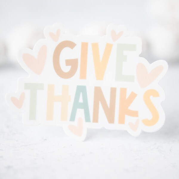 Give Thanks Decal - Etsy