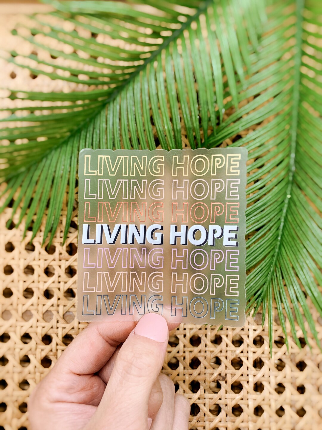 Living Hope Christian Clear Sticker, Christian Decal, Waterproof Vinyl ...
