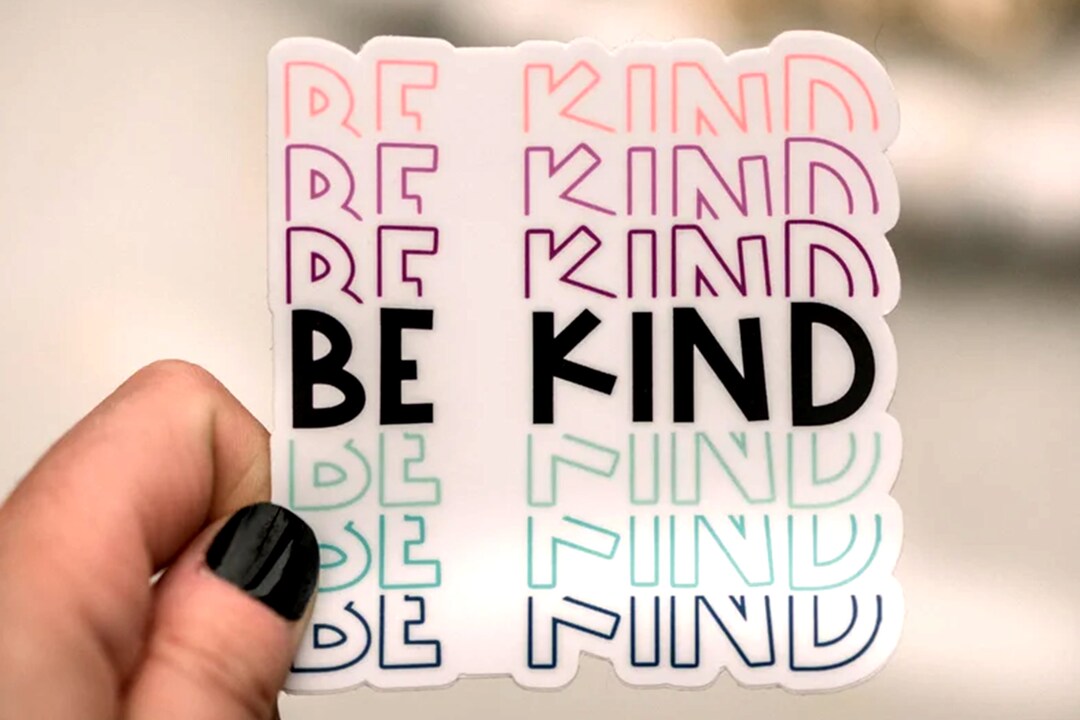 Be Kind Sticker Set, 50 Stickers Bulk, Kindness Vinyl Decal, Laptop ...