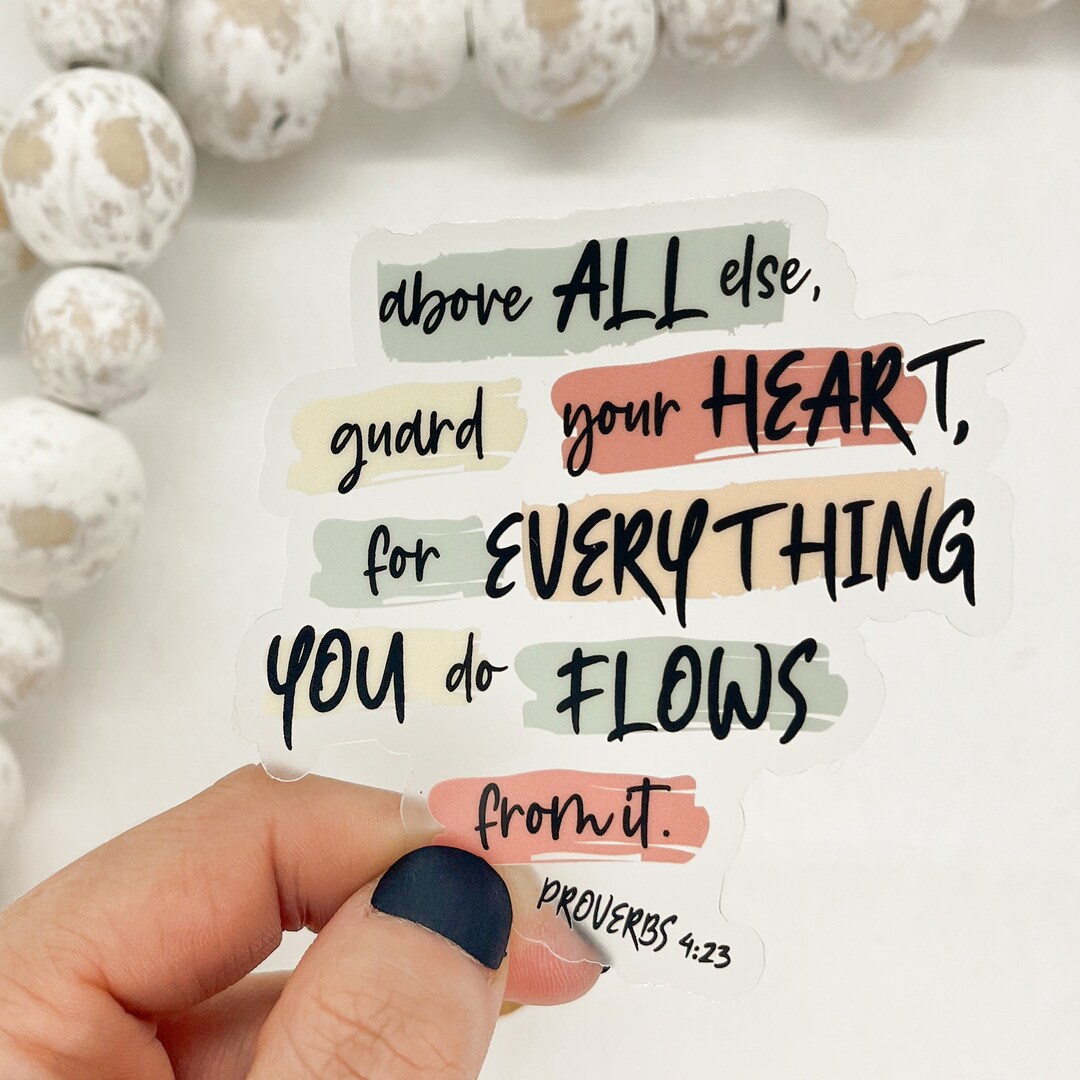 Guard Your Heart Sticker: Self Love, Mental Health Vinyl Decal - Etsy