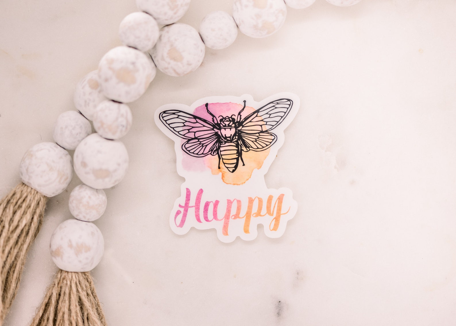 Pack Of 50 Stickers Bee Happy Clear Decal Wholesale Sticker | Etsy
