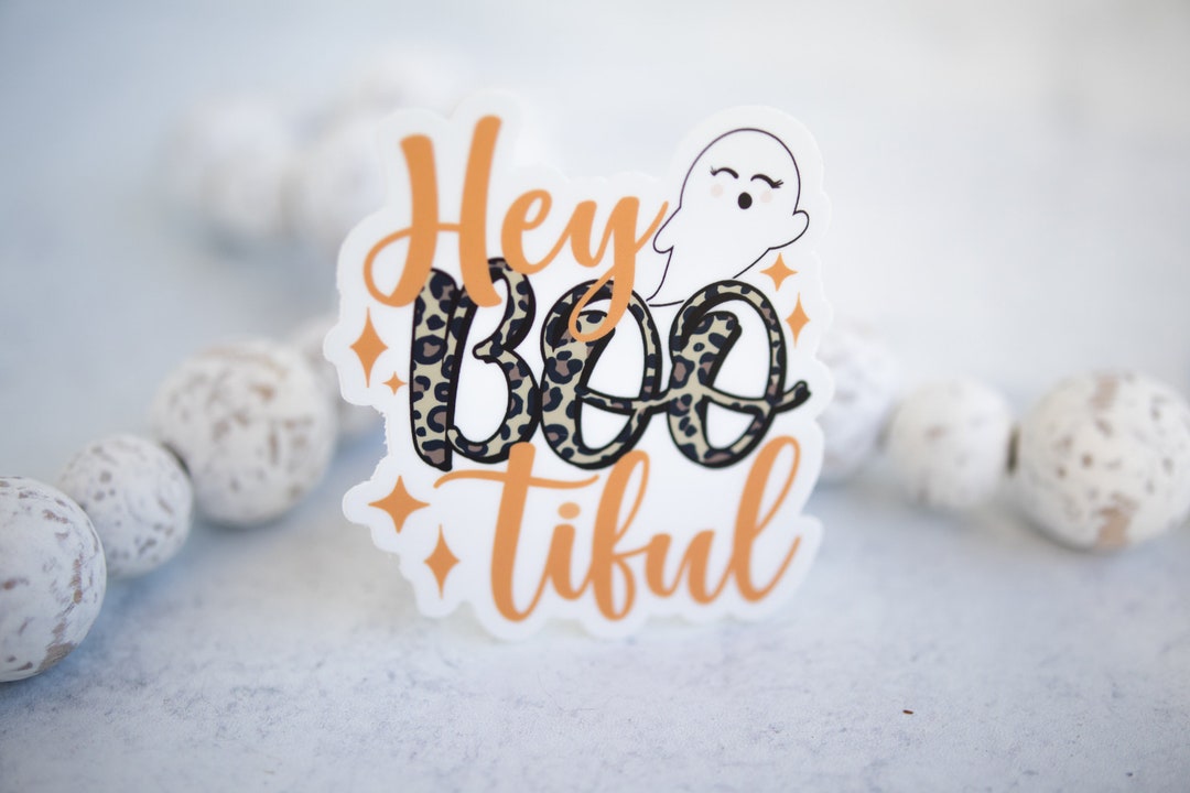 Hey Bootiful Sticker Boo Decal Happy Halloween Spooky - Etsy