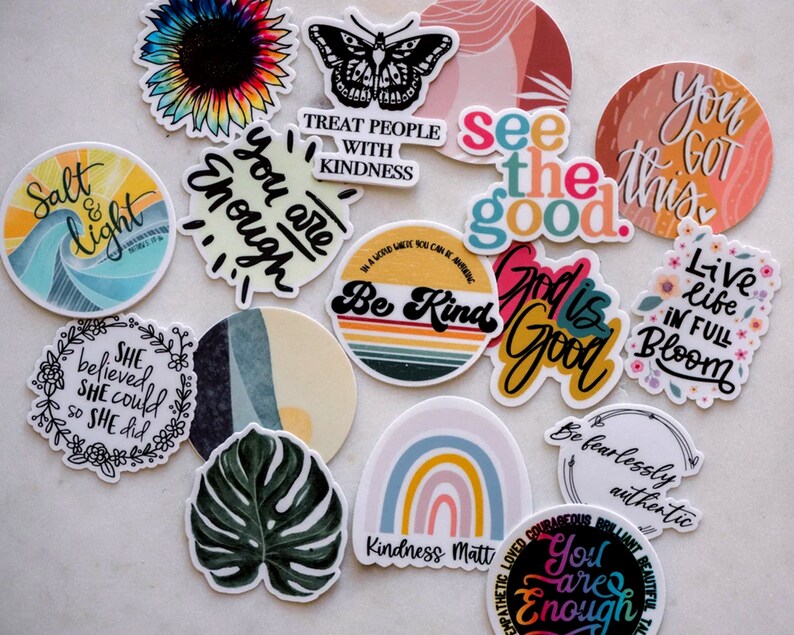 Mini Sticker Pack of 50 Thank You Stickers Die Cut Labels - Etsy