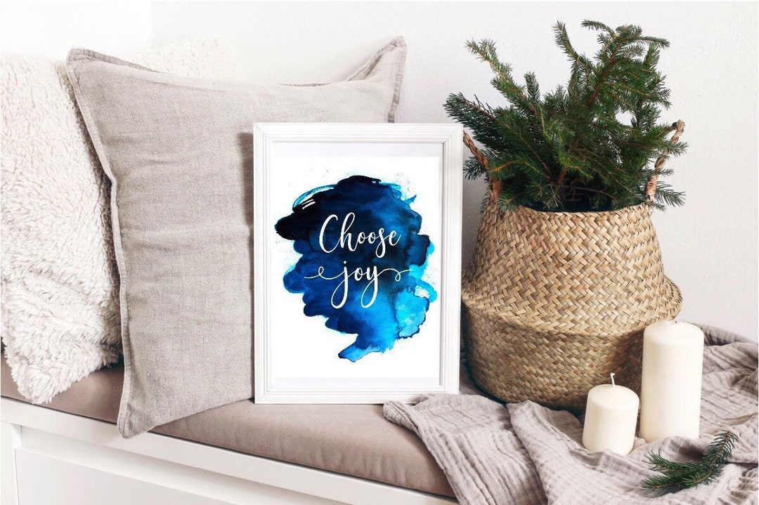 Choose Joy Inspirational Quote Poster, Joy Wall Art Print, Aesthetic ...