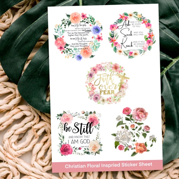 Pack of 10 Stickers Christian Day Planner Decal Bible | Etsy