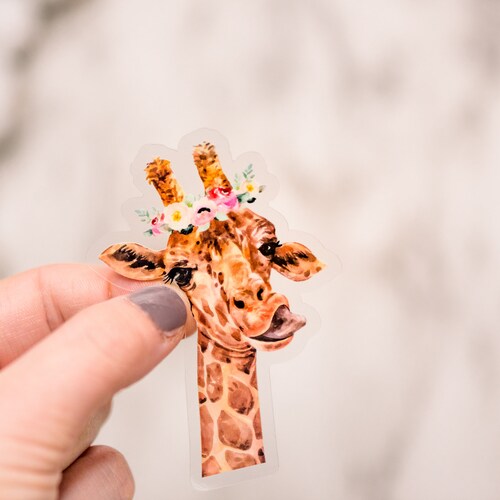 Cute Giraffe Sticker Safari Animal Decal Vinyl Sticker - Etsy