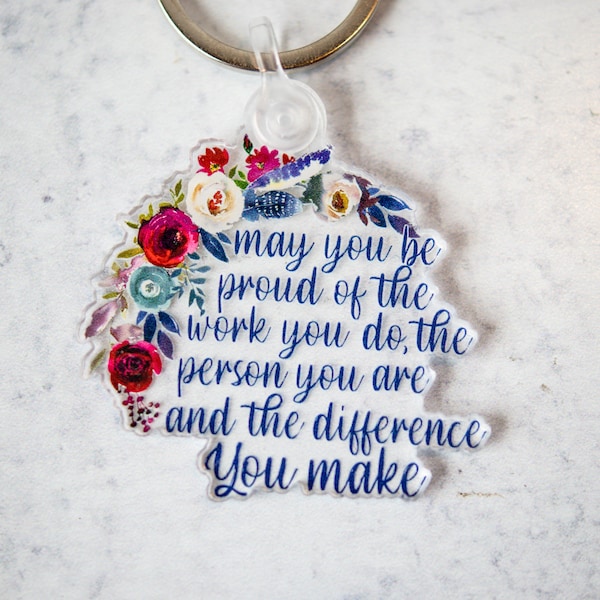 Quote Key Chain - Etsy