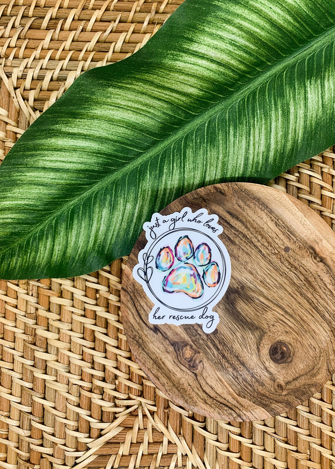 Just A Girl Who Loves Her Rescue Dog Quotes Sticker Dog - Etsy