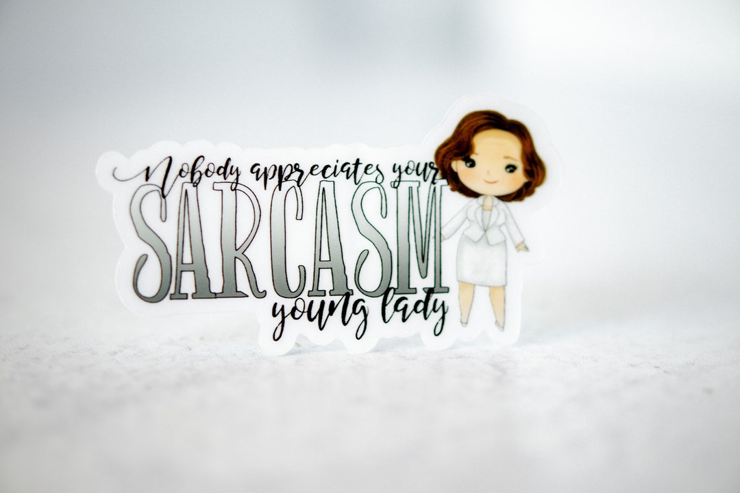 Sarcasm Young Lady Vinyl Sticker: Funny Office Humor Decal - Etsy