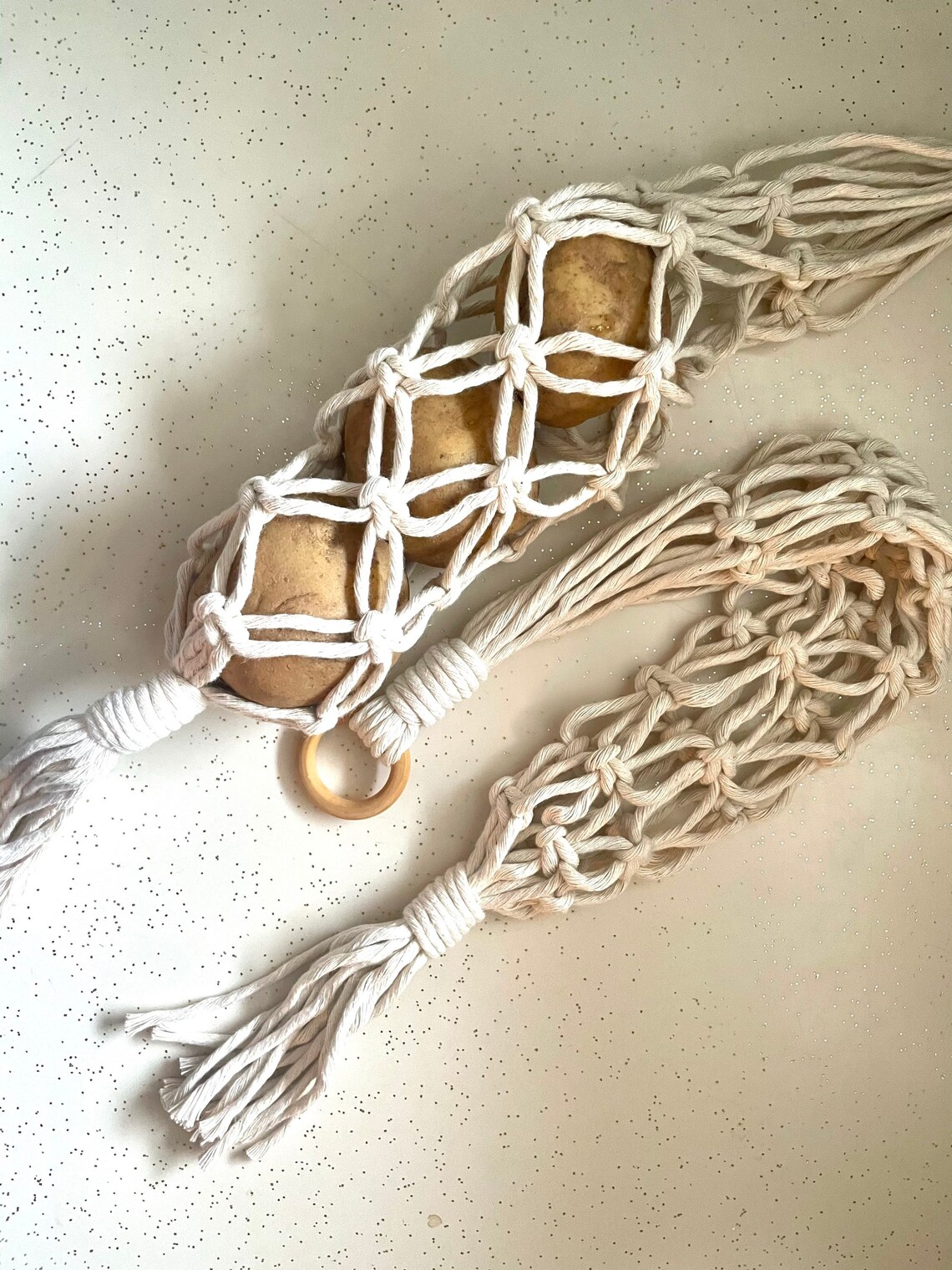 Macrame Vegetable Basket | Food Storage | Fruit Storage - Etsy