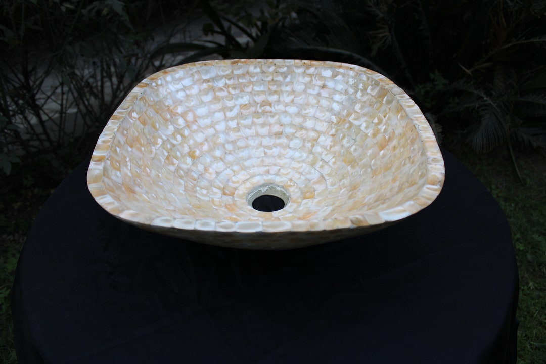 Mother of Pearl Wash Basin /sink Bowl, Mother of Pearl Sink, Handmade ...