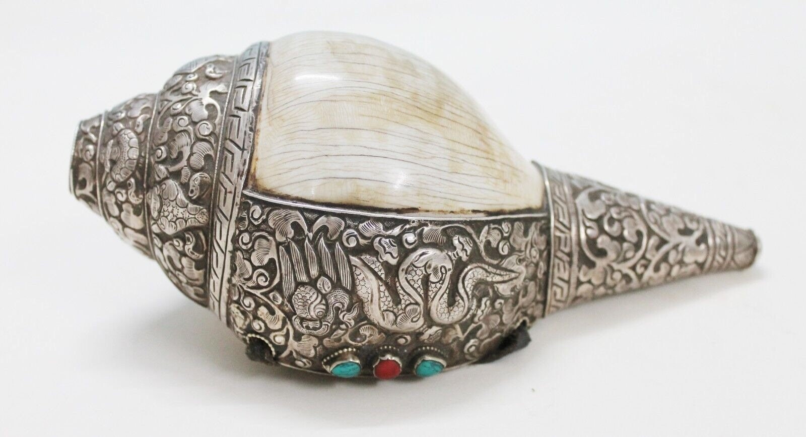 Antique Decorative Shankh Instrument Music Conch Shell Carved - Etsy