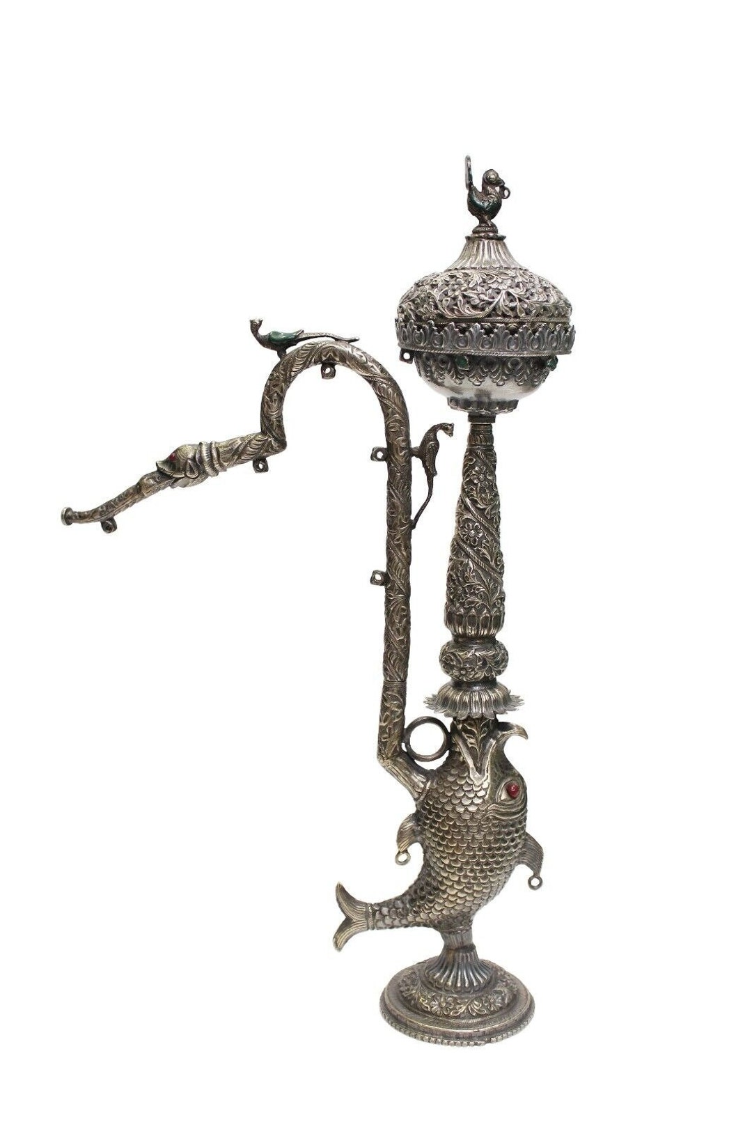 Antique Hookah Silver Islamic Mughal Engraved Unique India Rare 19th ...