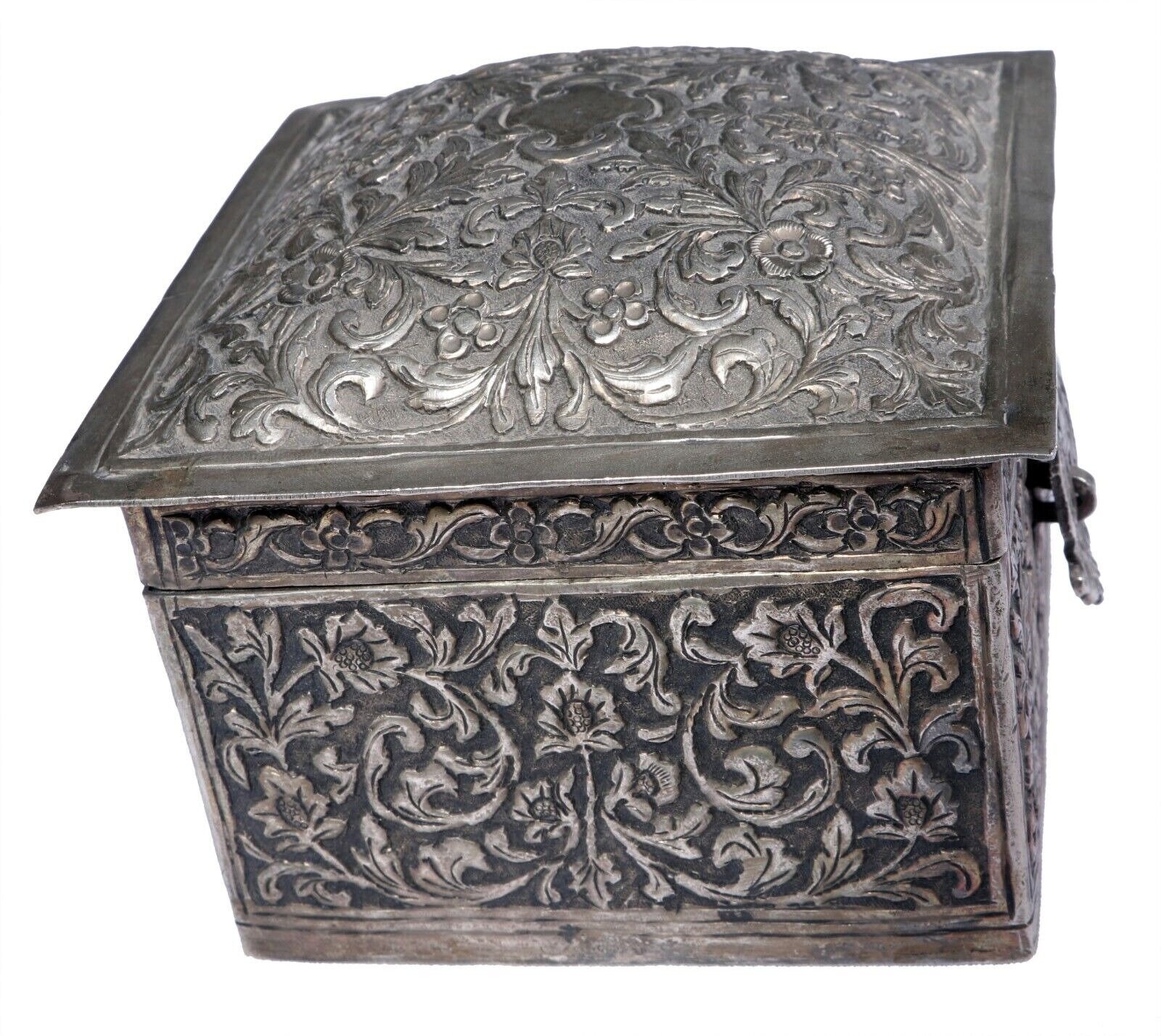 Antique Unique Box Epns Metal Handcrafted Carved Indian Collectible ...