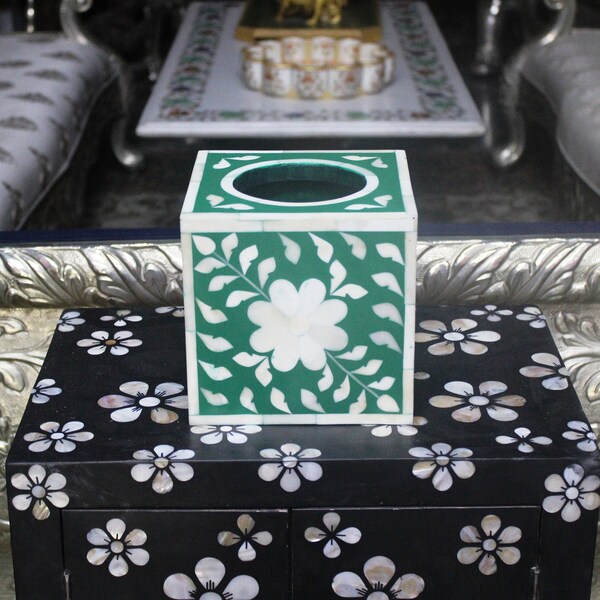 Bone Inlay Tissue Box - Etsy