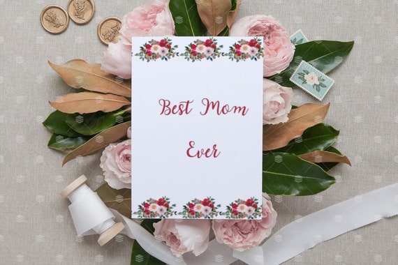 Best Mom Ever Printable Card | Etsy
