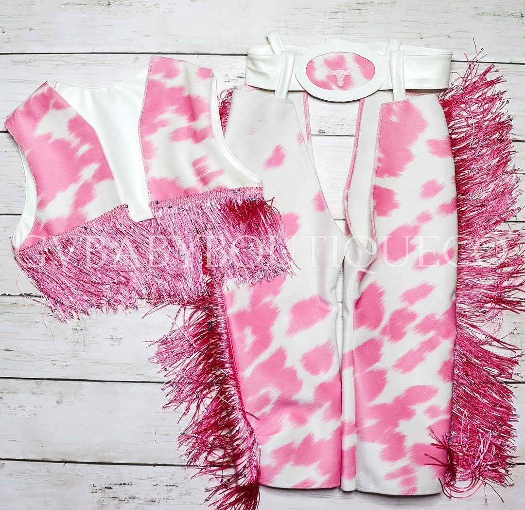 Pink Cowgirl Outfit: Baby, Toddler & Girls' Western Chaps and Vest - Etsy